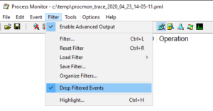 Scheduled tracing with procmon – Systems & Databases